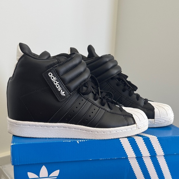adidas | Shoes | Adidas Womens Superstar Up Strap Hightop Sneakers ...
